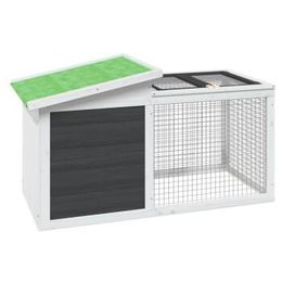 vidaXL Kaninchenstall 100,5x54x55cm (L x B x H) grau