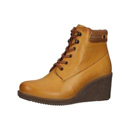 Hush Puppies Keilstiefelette »Stiefelette Leder« Gelb 39 39 Verschluss: Schnürung