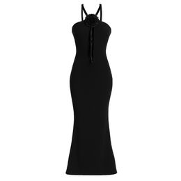 Goddiva Maxikleid Damen Gr&ouml;&szlig;e 36 schwarz Winterkleid