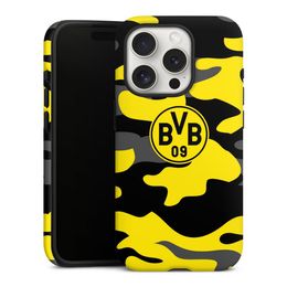 DeinDesign iPhone 15 Pro Handy Panzer Handyh&uuml;lle robuste Outdoor H&uuml;lle Schutzh&uuml;lle matt Borussia Dortmund Merchandise Bvb Tough Case