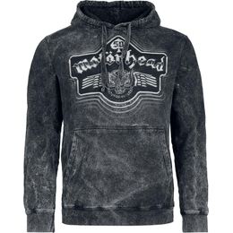 Mot&ouml;rhead Mot&ouml;rhead Chrome Wings Kapuzenpullover dunkelgrau in L 21016 -Mot&ouml;rhead