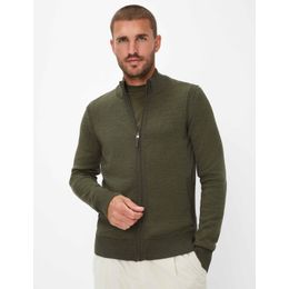 Brax Herren Strickjacke Style JAKE deep jungle, dunkelgrün, Gr. L