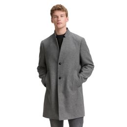 Wolljacke Tom Tailor Denim, Herren, Gr. XL, beige (light stone grau wool twill), Web, Obermaterial: 75% Polyester, 22% Wolle, 1% Polyacryl, 1% Viskose, 1% sonstige Fasern. Futter: 100% Polyester, unifarben, regular fit ca. Mitte Oberschenkel, Jacken, mit Stehkragen