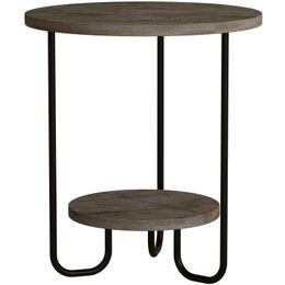 Beistelltisch DECORTIE "CORRO BEISTELLTISCH", dunkel kaffee, B:40cm H:45cm T:40cm, Tische, Leichte Montage, Lagerung, Platzsparend