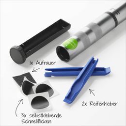 FISCHER BIKE Fahrradpumpe FISCHER FAHRRAD, silber, PumpenB:8cm H:28cm L:4cm, B:8cm H:28cm L:4cm