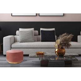 Sitzhocker Kayoom "Hocker Artisse, Edler Touch durch goldenen Sockel", rosa, B:51,5cm H:43cm T:51,5cm, Bezug: Polyester Sockel: Eisen, Hocker, Sitzhocker, stilvoll, farbig lackiert, dekorativ, Moderner Look