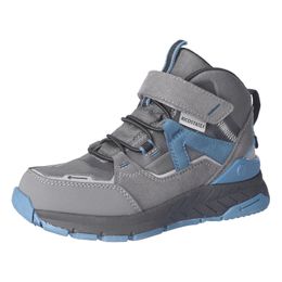 Sneaker Ricosta "Blaze", M&auml;dchen, Gr. 28, blau (grau, blau), Lederimitat, Textil, Schuhe Sneaker, Klettschuh mit TEX-Ausstattung, Gr&ouml;&szlig;enschablone zum Download