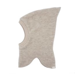 Schlupfmütze MaxiMo, Jungen, Gr. 53, beige (düne), Fleece, Baumwolle, meliert, unifarben, Mützen, Wolle, gefüttert, Rippstrickbündchen, mit Zipfel