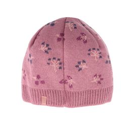 Strickmütze MaxiMo, Mädchen, Gr. 53, rosa (foxglove), Strick, Baumwolle, gemustert, Mützen, aus Baumwolle, gefüttert, gemustert