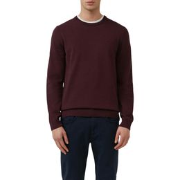 Strickpullover s.Oliver, Damen, Gr. XXL, rot (dk bordeaux), Strick, Obermaterial: 100% Baumwolle, bestickt, meliert, unifarben, regular fit h&uuml;ftbedeckend, Rundhals, Flachstrickb&uuml;ndchen, Pullover Strickpullover, mit Logostickerei