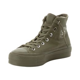Converse Damen Sneaker "CHUCK TAYLOR ALL STAR LIFT PLATFORM LEATHER", Gr. 40utility, utility, silber, Leder, Schuhe