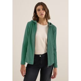 Cardigan Cecil, Damen, Gr. M (40), jewel grün, Web, 78% Baumwolle, 18% Polyester, 4% Elasthan, unifarben, normal normal, ohne Ausschnitt, abgesteppt, Strickjacken