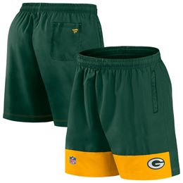 Sporthose Fanatics "Fanatics Shorts Green Bay Packers Woven", M&auml;dchen, Gr. M, US-Gr&ouml;&szlig;en, gr&uuml;n, 100% Nylon, Hosen Sporthose