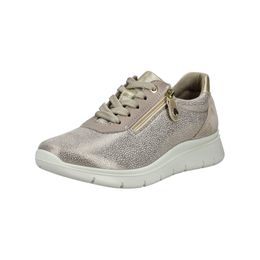 Sneaker IMac "IMac Sneaker Lederimitat/Textil", Damen, Gr. 38, gold, beige, Lederimitat, Textil, Schuhe Sneaker