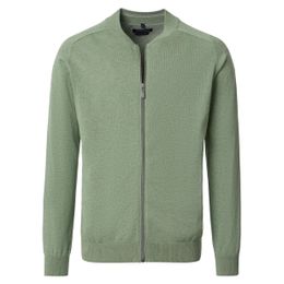 Strickjacke Casamoda "Casamoda Strickjacke uni", Herren, Gr. XXL, grün (hellgrün), 100% Baumwolle, Strickjacken