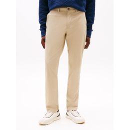 Chinohose Tommy Hilfiger "DENTON PRINTED STRU", Herren, Gr. 36, L&auml;nge 32, gr&uuml;n (sandalwood), Web, Obermaterial: 97% Baumwolle, 3% Elasthan, straight fit lang, Hosen Chinohose, Straight Leg Fit, Baumwollstretch mit Struktur