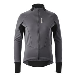 Fahrradjacke Gonso "ROAD JACKET SOFTSHELL W", Damen, Gr. 40, grau, 80% Polyester, 15% Polyamid, 5% Elasthan, Rundhals, Jacken Fahrradjacke, Damen Softshell-Jacke, atmungsaktive Radjacke, Tight Fit
