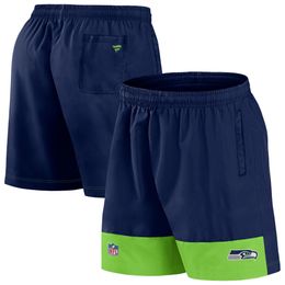 Sporthose Fanatics "Fanatics Shorts Seattle Seahawks Woven", M&auml;dchen, Gr. XXL, US-Gr&ouml;&szlig;en, blau, 100% Nylon, Hosen Sporthose