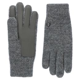 Roeckl Full Finger Gloves 'FELTED WOOL' female Grey size 6,5