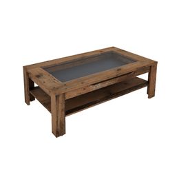 ByLiving Couchtisch RALPH, Breite 110 cm, Old Wood (Altholz-Optik)/anthrazit