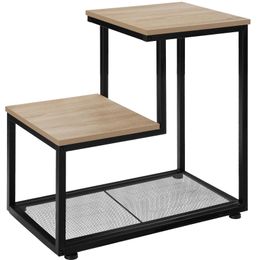 TecTake&reg; Beistelltisch, Industrial Style, mit 2 Ablagen und Gitterablage, 60,5 x 35,5 x 60,5 cm