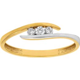 CR&Eacute;ATION L Damen Ring Gelbgold 375 Gr&ouml;&szlig;e 17