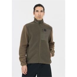Fleecejacke WHISTLER "Makaley", Herren, Gr. 3XL, gr&uuml;n (dunkelgr&uuml;n), 100% Polyester, unifarben, kurz, hoch geschlossener Ausschnitt, Jacken Fleecejacke, in atmungsaktiver Qualit&auml;t