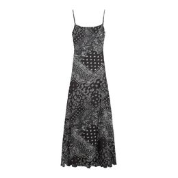 Bershka Kleid Damen Größe 34 grau / schwarz / weiß Winterkleid