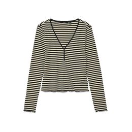 V&eacute;ro Moda Vero Moda Shirt 'VMISABELLA' Damen Gr&ouml;&szlig;e M ecru / schwarz