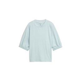 Tom Tailor Denim Damen Boxy Fit T-Shirt, blau, Meliert, Gr. XXL