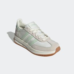 Damen Sneaker "RUN 70S 2.0", adidas Sportswear, Gr. 42,5sanftes weiß, linen grün, gum 1, Leder, Textil, Schuhe, inspiriert vom Design des SL72