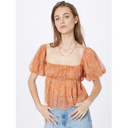 Free People Bluse 'PENELOPE' Damen Größe L pastellgrün / orange / dunkelorange