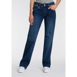 Straight-Jeans Herrlicher "Prime New Denim Cashmere Touch", Damen, Gr. 31, Länge 32, true, Denim/Jeans, Obermaterial: 94% Baumwolle, 5% Elastomultiester, 1% Elasthan, straight fit normal, Jeans Straight-Jeans, mit hoher Leibhöhe