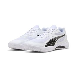 Hallenschuh Puma "SOLARFLASH III", Gr. 45, Puma weiß, Puma schwarz, Textil, Sportlich, Schuhe