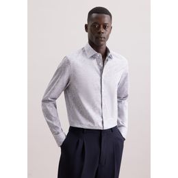 Businesshemd Seidensticker "Schwarze Rose", Herren, Gr. L (41), normale &Auml;rmell&auml;ngen, mittelblau, 100% Baumwolle, gebl&uuml;mt, slim fit, 2-Knopf-Manschette, Hemden, Slim 1/1 Kentkragen Gebl&uuml;mt