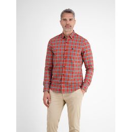 Karohemd Lerros "Lerros Flanell-Karohemd f&uuml;r Herren", Herren, Gr. XL, extraweit, scandinavian rot, 100% Baumwolle, Hemden Karohemd