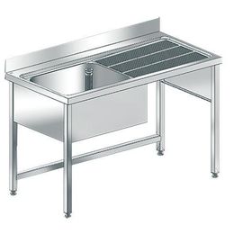 KWC Aquarotter Gewerbesp&uuml;le, MAXIMA, Edelstahl, verschw. Untergestell, 1400x1000x700 mm, 2000057560 2000057560