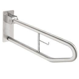 KWC Aquarotter St&uuml;tzklappgriff, CONTINA, Edelstahl, 100x250x700 mm, WC-Rollenhalter, 2000057751 2000057751