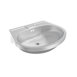 KWC Aquarotter Handwaschbecken, ANIMA, Edelstahl, 550x155x450 mm, mit &Uuml;berlauf, 2000090017 2000090017
