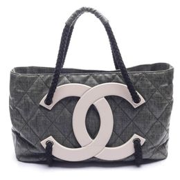 Chanel Shopper Damen Größe One Size Second Hand beige
