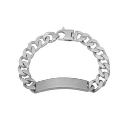 Tony Fein Armband 'Gravur' Herren Gr&ouml;&szlig;e 24 cm silber
