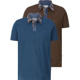 Babista Poloshirt 'Relor' Herren Gr&ouml;&szlig;e XXXL dunkelblau / braun