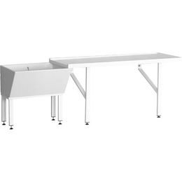 KWC Aquarotter Putztischanlage, SIRIUS, MIRANIT, 2300x805x650 mm, Platte 1600 mm, 2000103285 2000103285