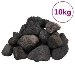 vidaXL Lavagranulat Schwarz 5-8 cm 10 kg