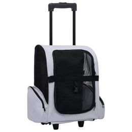 vidaXL Haustier Trolley grau