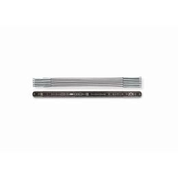 BMI Gliederma&szlig;stab Aluminium 2 m mit Federgelenk, 1,4 mm stark, Teilung silber