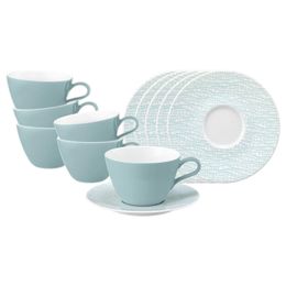 Seltmann Weiden Milchkaffeetassen mit Untertassen Life Fashion 370 ml 6er Set