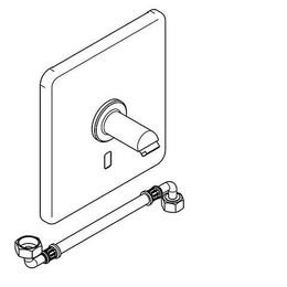 KWC Aquarotter Wascharmatur, F3, elek., o. Mischung, UP, 75 mm, Umr&uuml;stung 5125, 6l, Batterie, 203005 2030055506