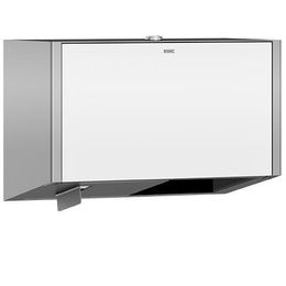 KWC Aquarotter WC-Doppelrollenhalter, EXOS, Edst., 280x193x147 mm, AP, Front ESG wei&szlig;, 2030034670 2030034670