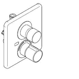 KWC Aquarotter Duscharmatur, F5, hydr., Therm., UP, Umr. AQRM688/698, Hygieneeinheit, Batt., 2030067 2030067166